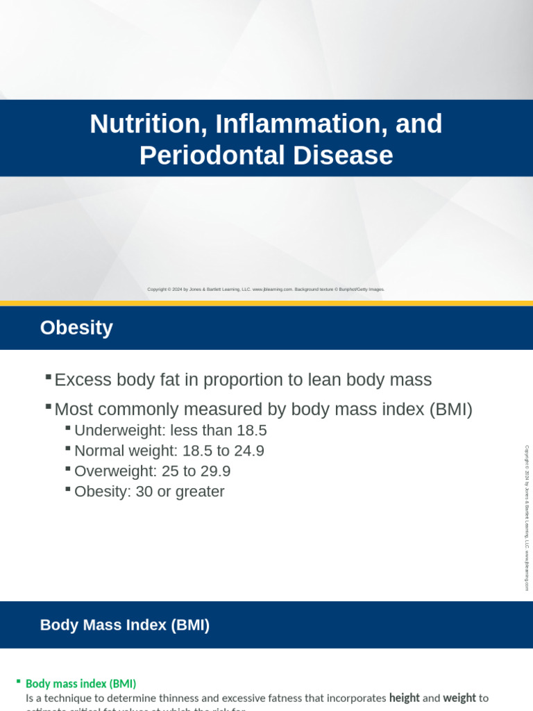 Obesity's Impact on Periodontal Disease | PDF | Body Mass Index ...