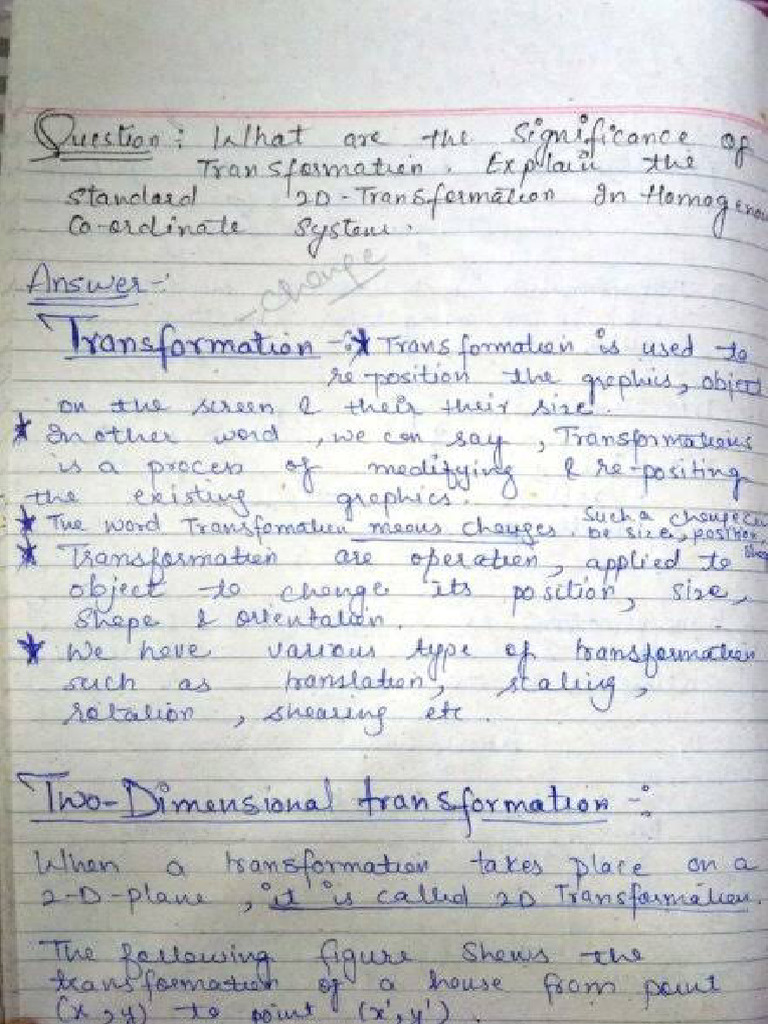 2 Dimensional Transformation | PDF