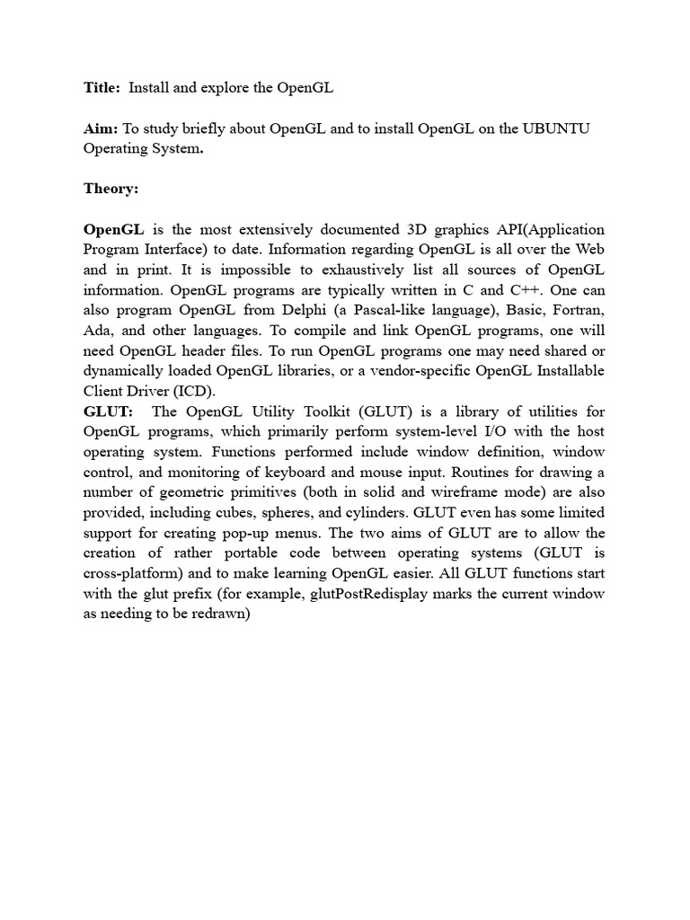 CG P 1 Odd Pages | PDF | Software Development | Computer Science