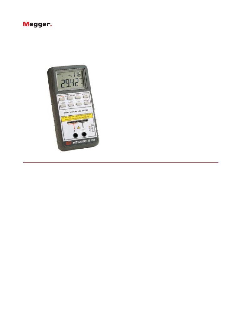 Avo Megger B131 LCR Meter | PDF | Electromagnetism | Electricity