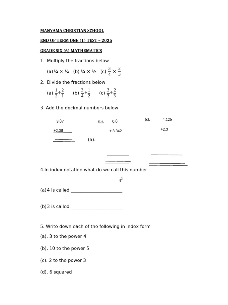 Grade 6 Math | PDF