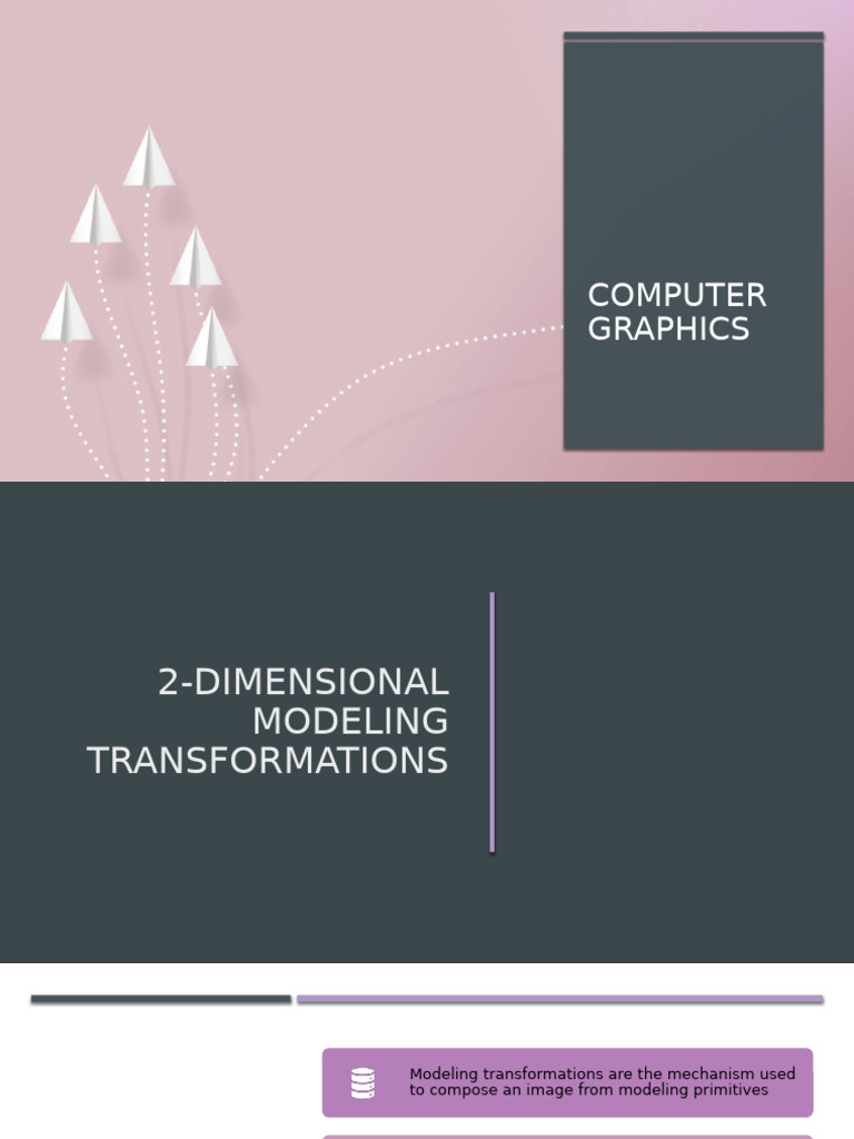 2 Dimensional Transformation | PDF | 2 D Computer Graphics | Matrix ...