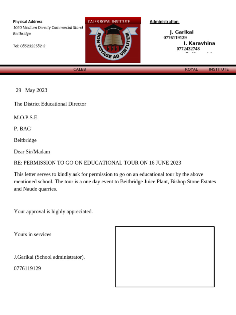 Tentative Edu Tour Program | PDF