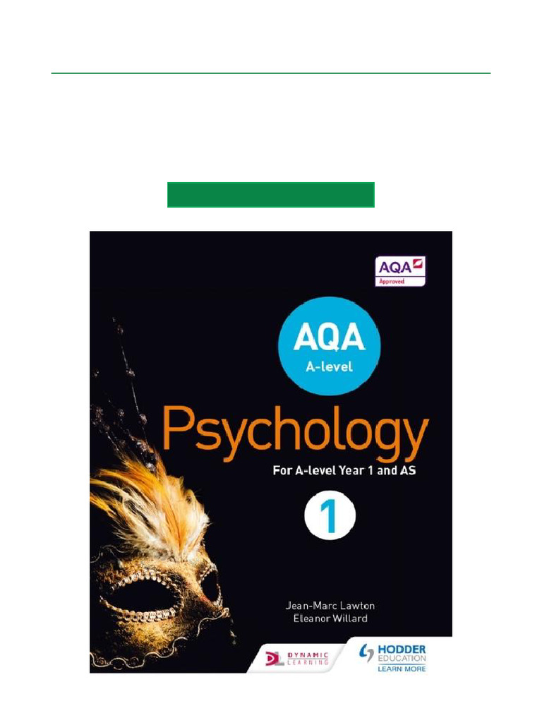 AQA A Level Psychology Book 1 High-Resolution PDF Download | PDF ...