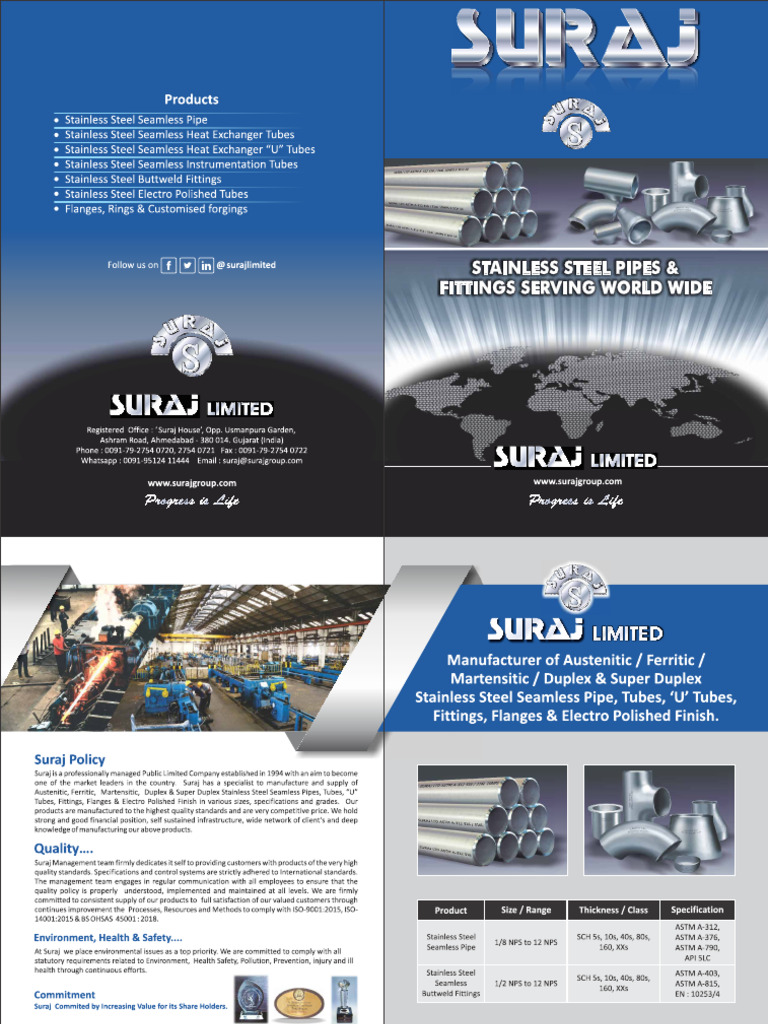 Suraj Pipes Fittings | PDF