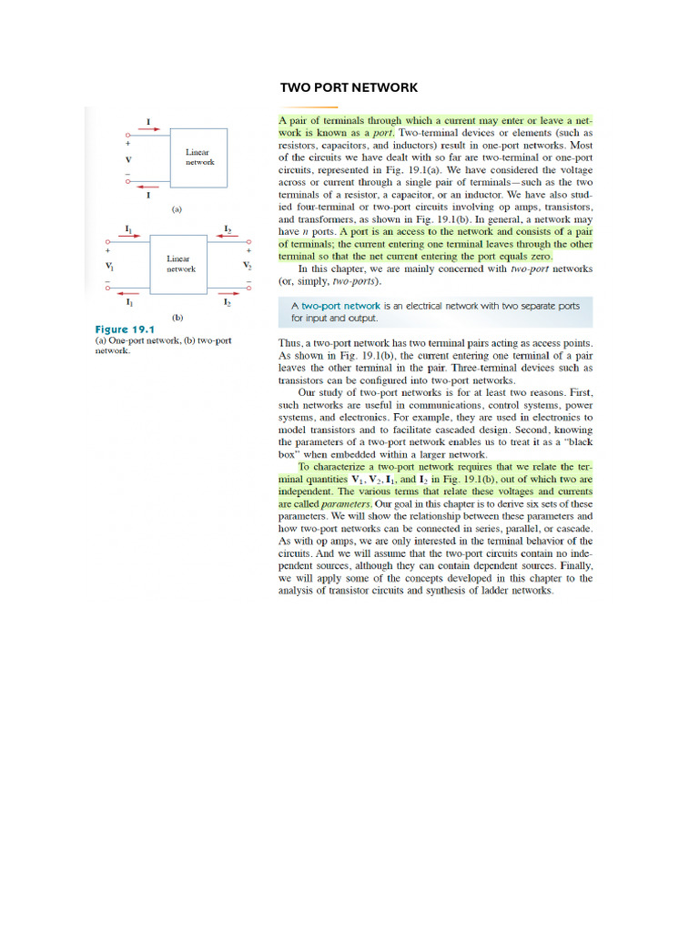 Two Port Network CNT | PDF