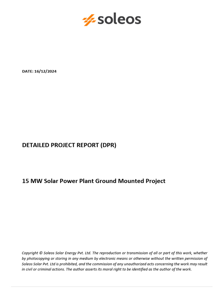 DPR Department of Power Nagaland, Kohima 15 MW | PDF | Photovoltaics ...
