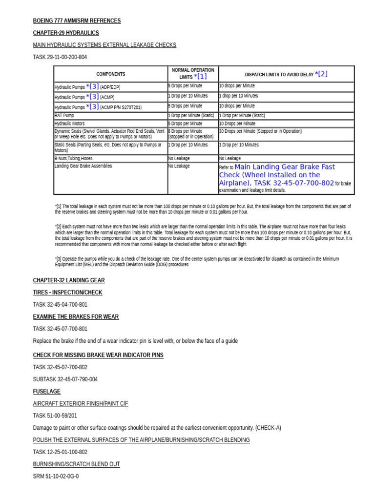 Boeing 777 Amm Refrences 2 PDF Free | PDF | Leak | Cockpit