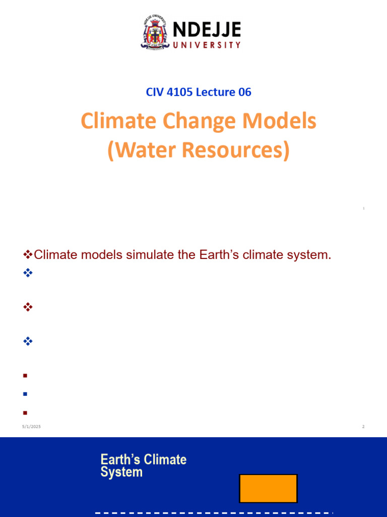 Climate Change Models and Water Resources | PDF | General Circulation ...
