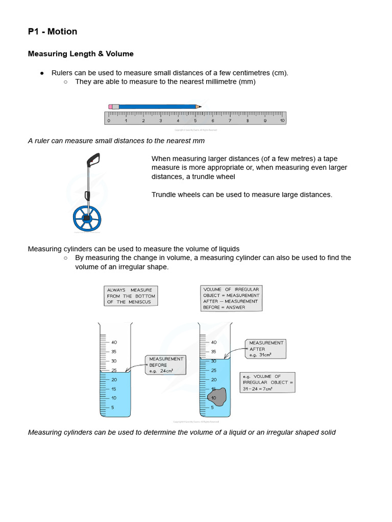 Physics Motion Measurement Guide | PDF | Gases | Liquids