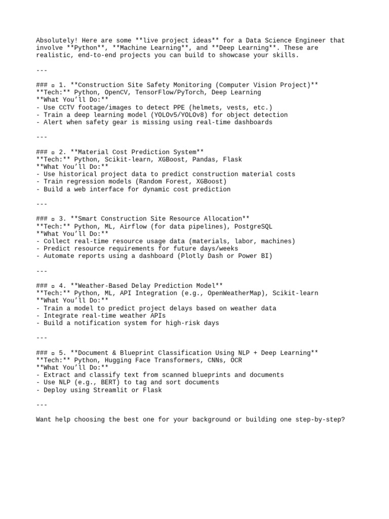 Data Science Projects | PDF