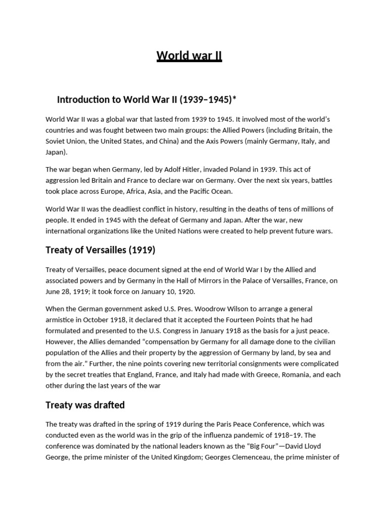World War II | PDF | Post–World War II Economic Expansion | The Holocaust