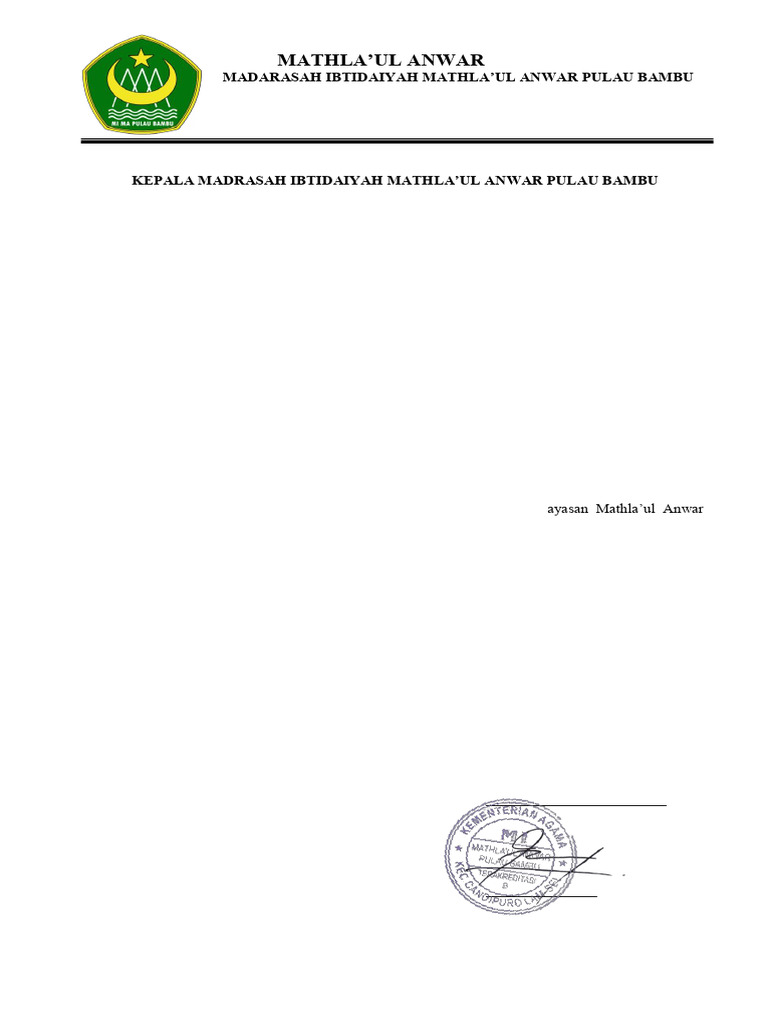 SK Pembagian Tugas 2018-2024 | PDF