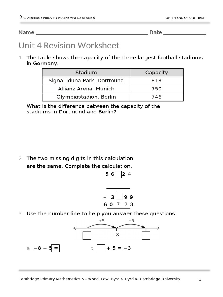 Stage 6 Unit 4 Test Overview | PDF