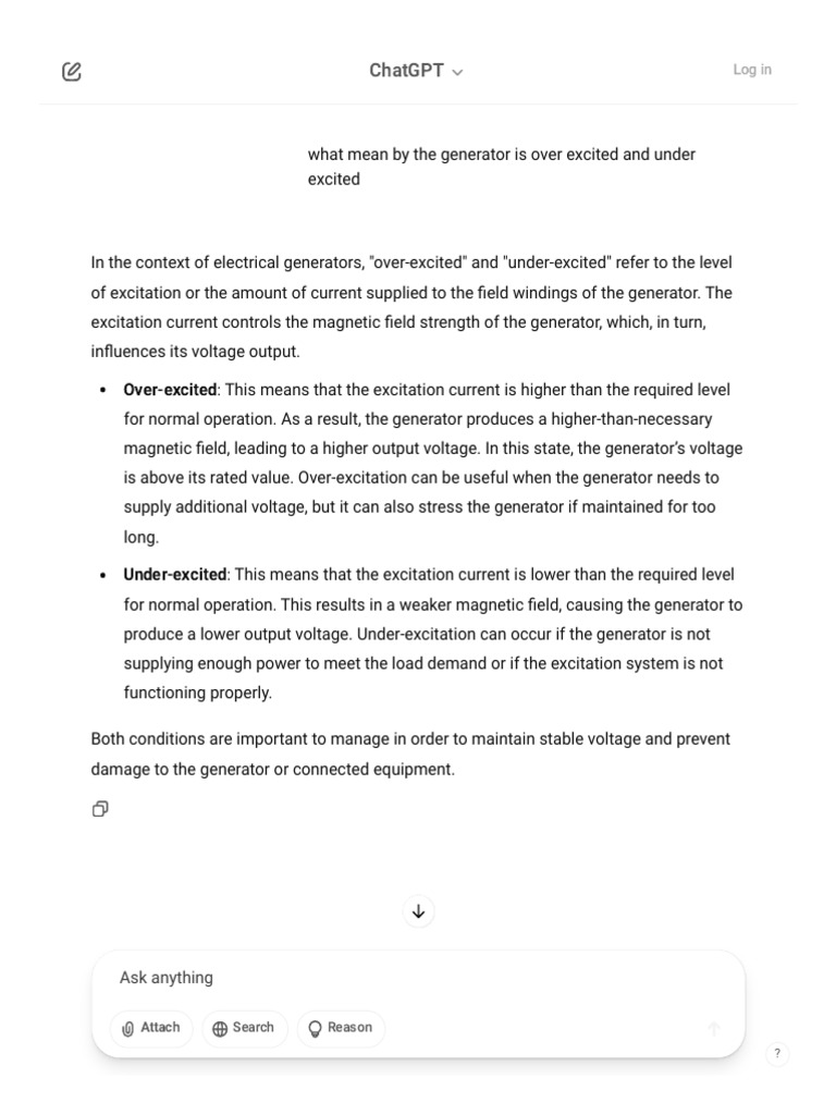 Generator Excitation Explained | PDF
