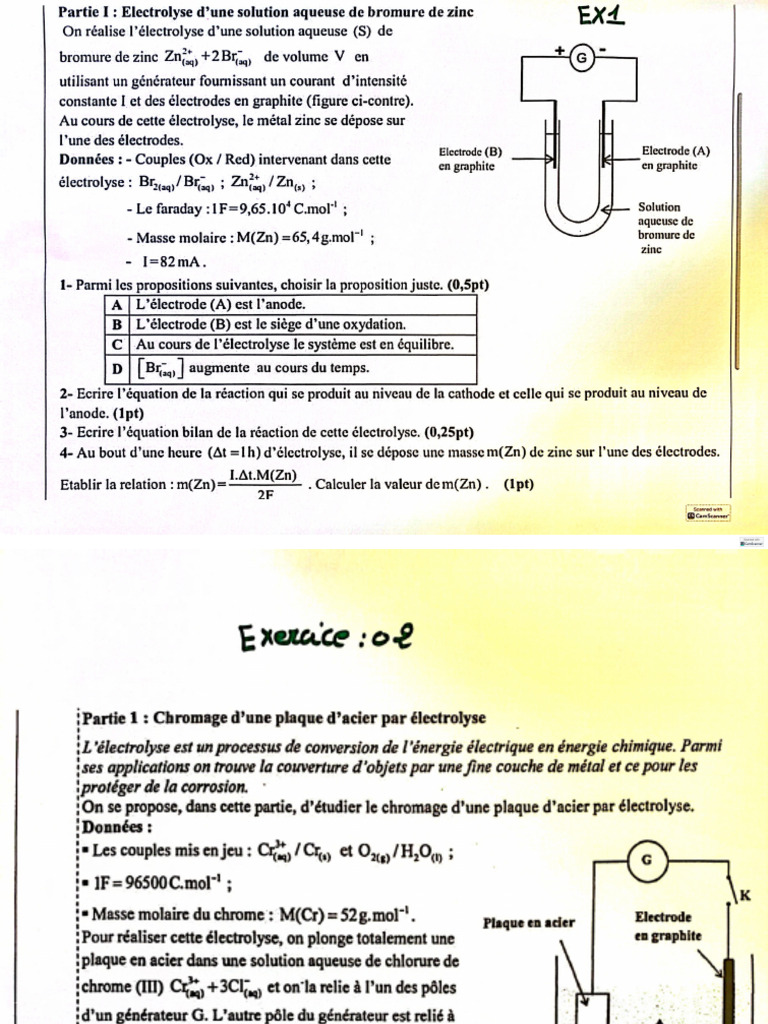 Serie Electrolyse | PDF