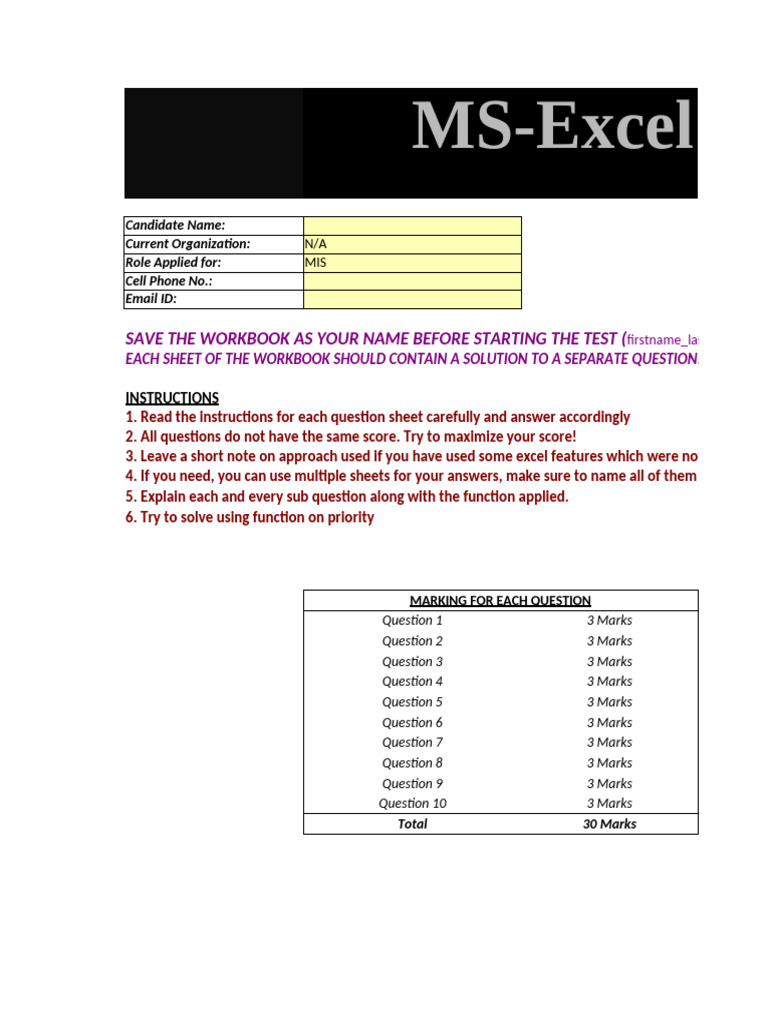 MIS Skill Test - Interview | PDF | Eurozone | Euro