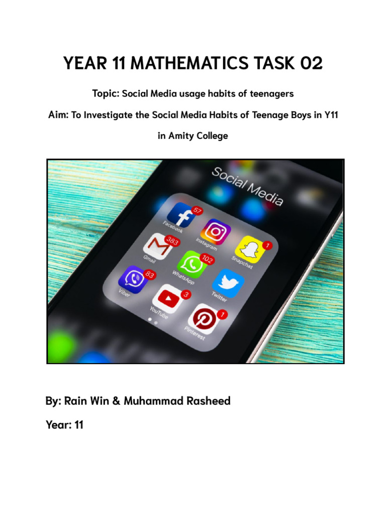 Y11 Math Task 02 - Rain & Muhammad Rasheed | PDF | Sampling (Statistics ...