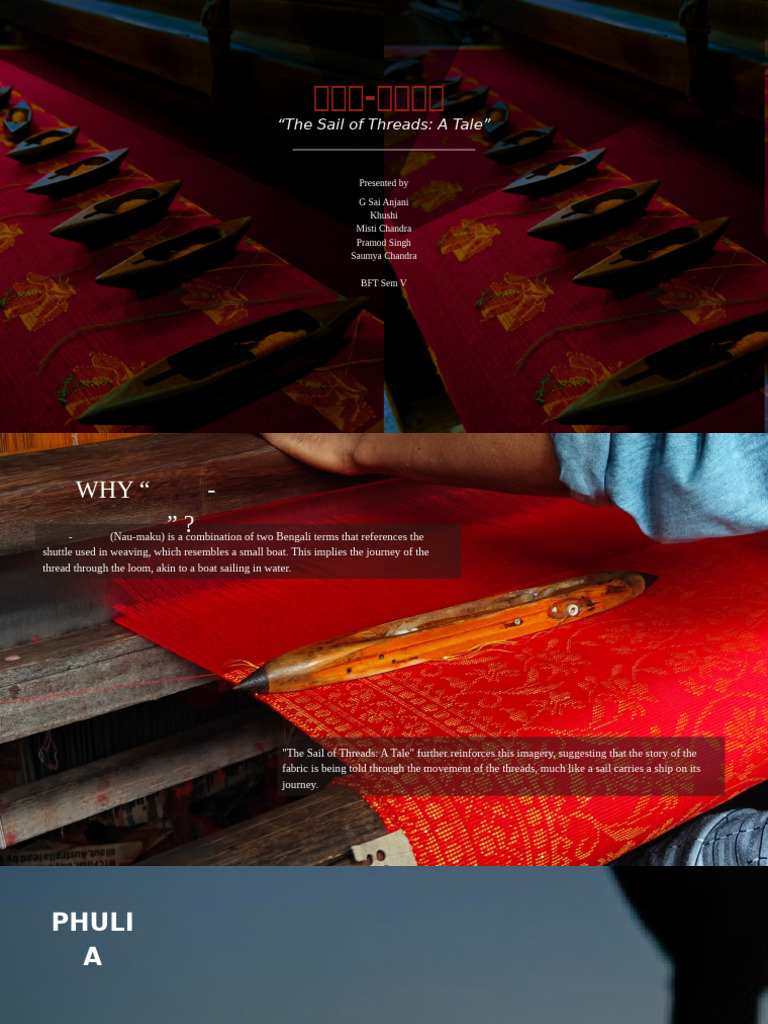 Ppt নাব-মাকু the Sail and Tale of Threads | PDF | Weaving | Textile Arts