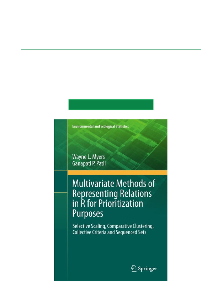Multivariate Methods of Representing Relations in R For Prioritization ...