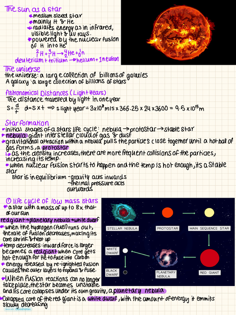Physics Igsce 0620 Space | PDF | Stars | Nuclear Fusion