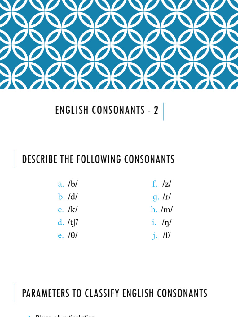 Understanding Fortis Consonants in English | PDF | Consonant | Language ...