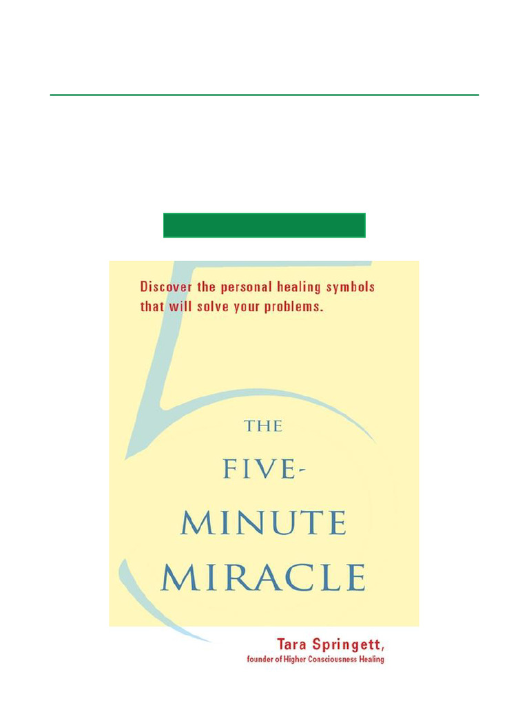 The Five Minute Miracle Discover The Personal Healing Symbols That Will Solve All Your Problems ...