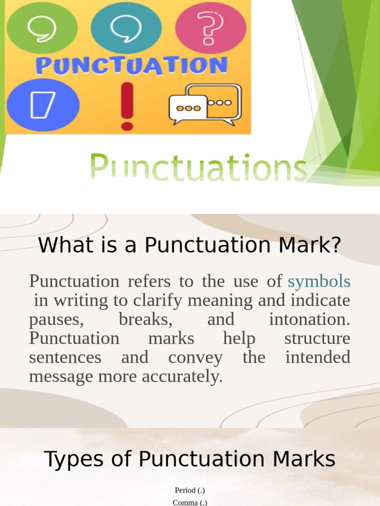 Notes Punctuation Marks Grade 8 Final | PDF | Punctuation | Comma