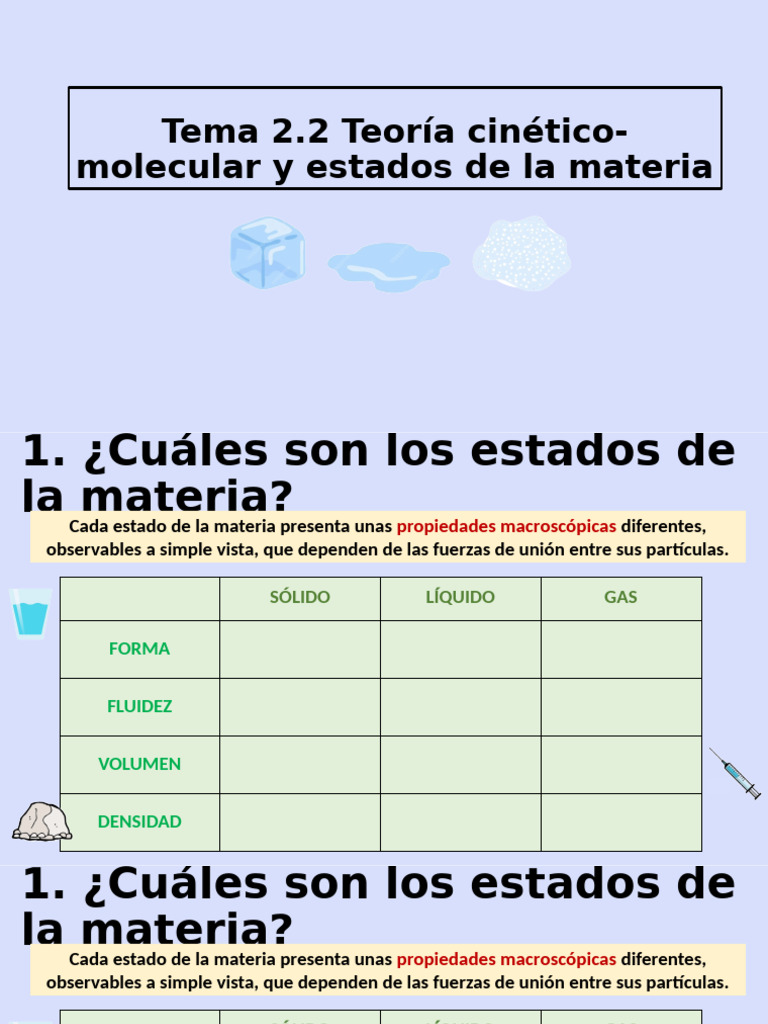 2.2. Teoría Cinético-Molecular y Estados de La Materia | PDF | Gases ...