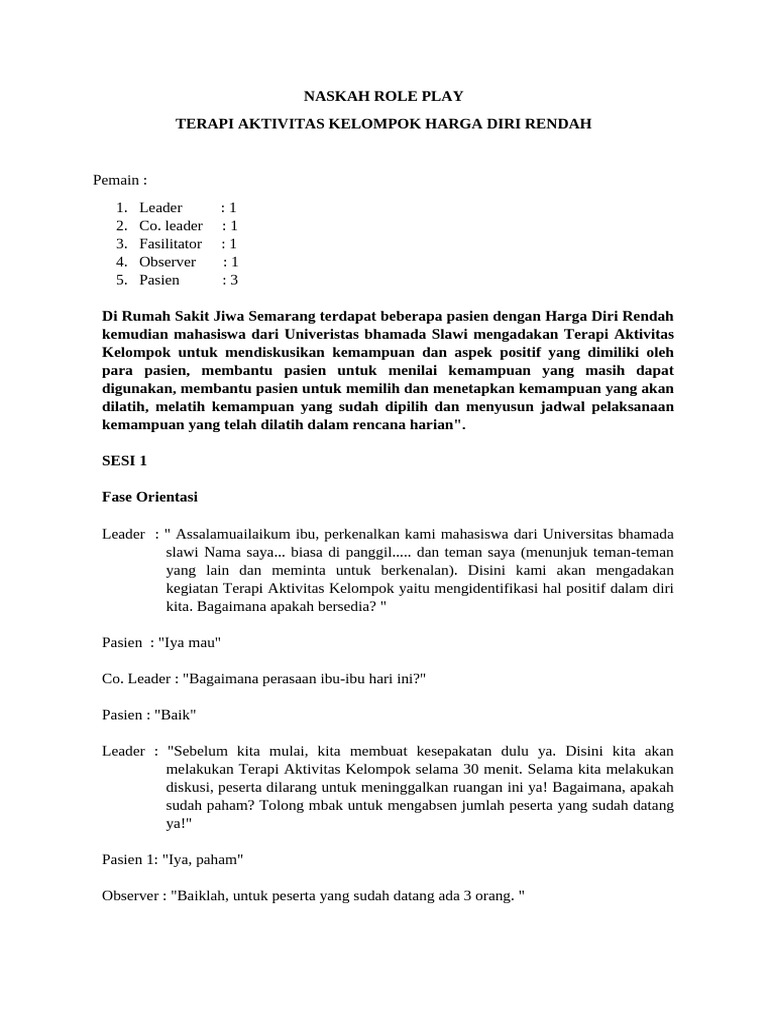 Naskah Role Play | PDF