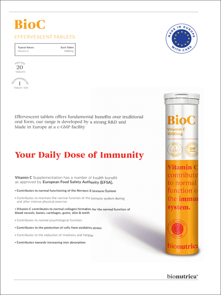 Bioc & Bioczn Lbl Front & Back | PDF | Vitamin C | Dietary Supplements