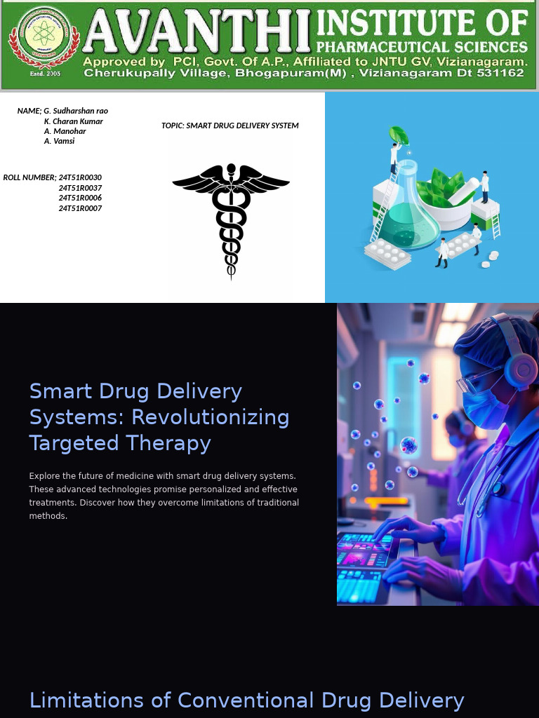 Smart Drug Delivery Systems Explained | PDF | Pharmacology | Biotechnology