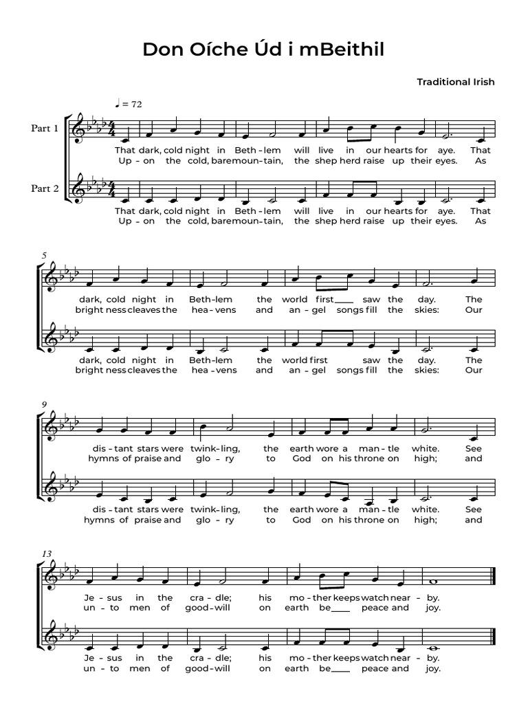 Don Oíche Úd I Mbeithil | PDF