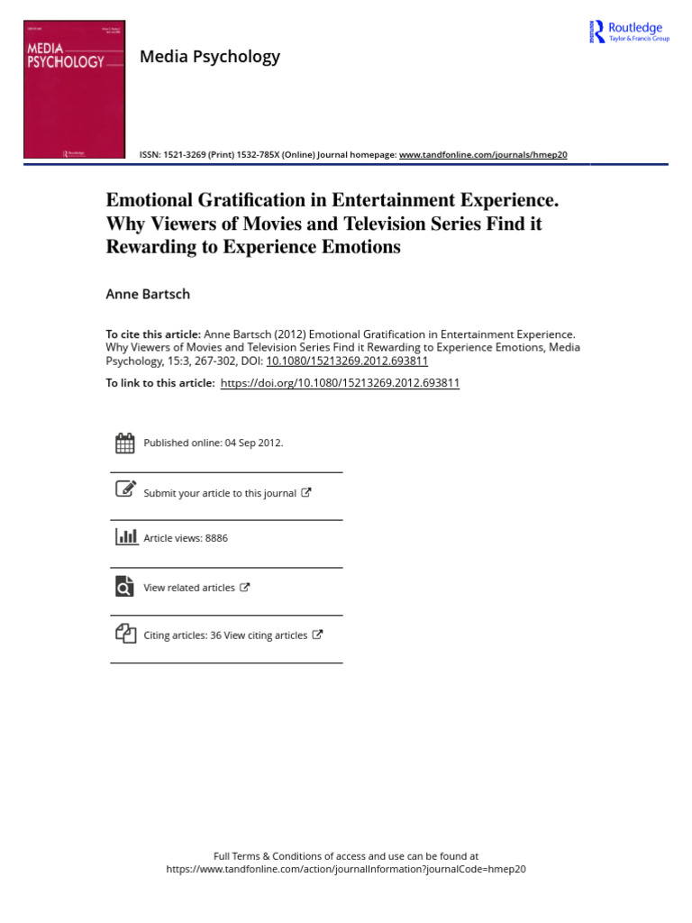 Emotional Gratification in Entertainment Experience. Why Viewers of ...