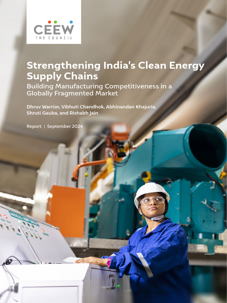 Clean Energy Supply Chains to Build Manufacturing Competitiveness in ...