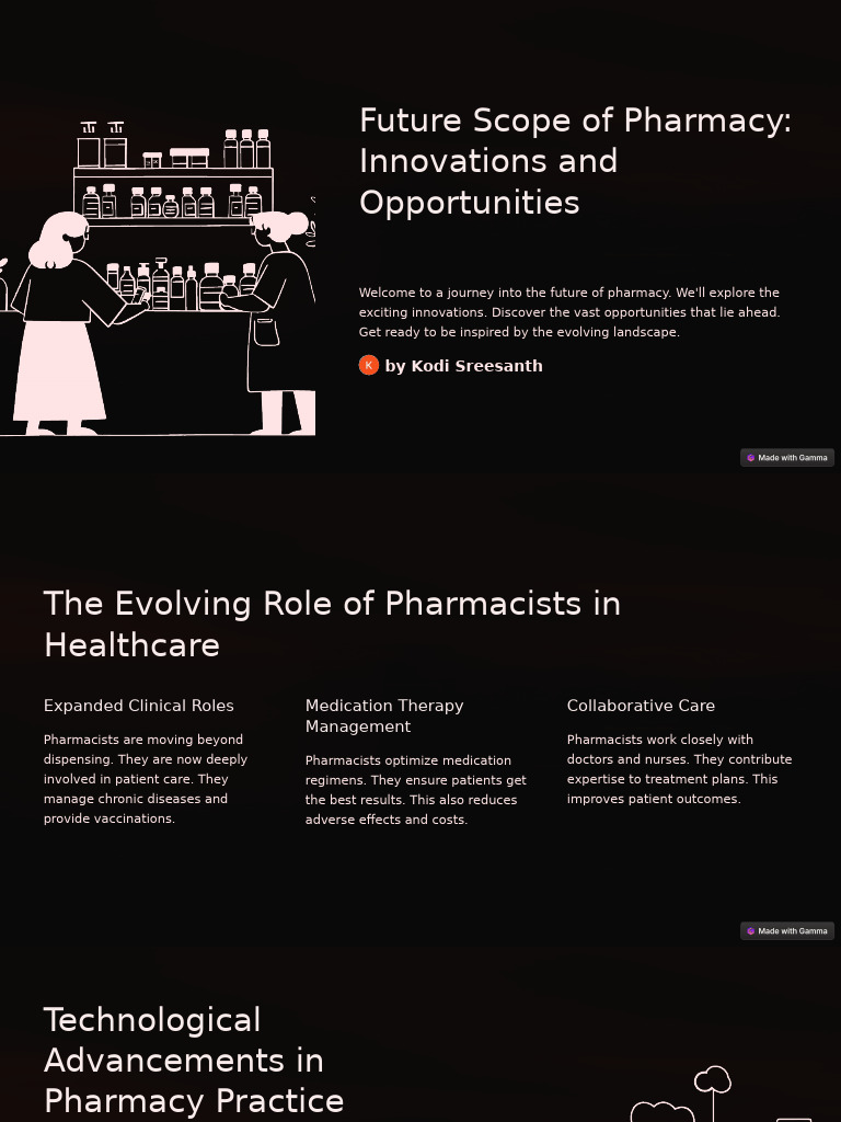 Future Scope of Pharmacy Innovations and Opportunities | PDF | Pharmacy ...