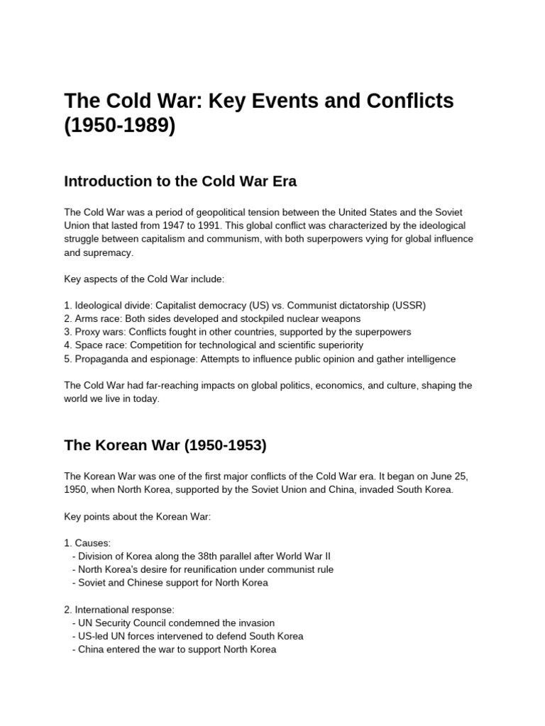2._Grade_Level_10_-_The_Cold_War__Key_Events_and_Conflicts_Resource ...