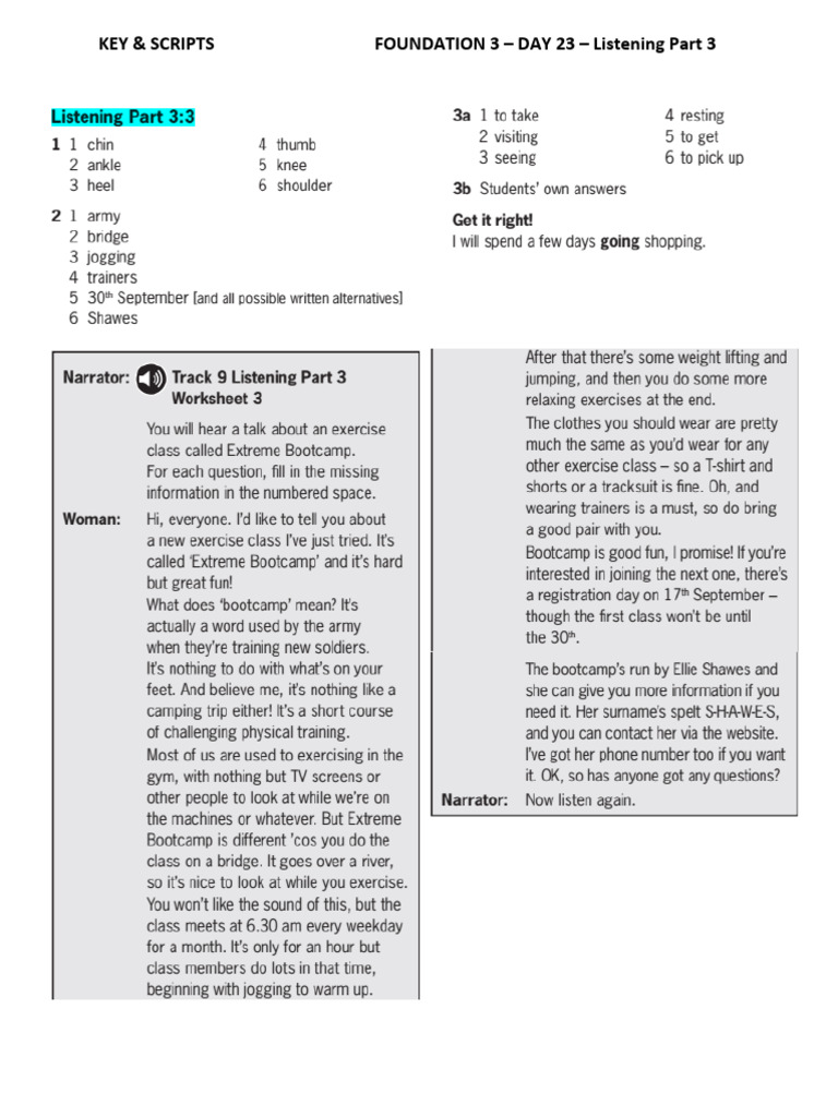 F3 - Day 23 Key + Scripts | PDF