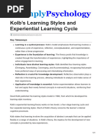 Kolbs Questionnaire | PDF