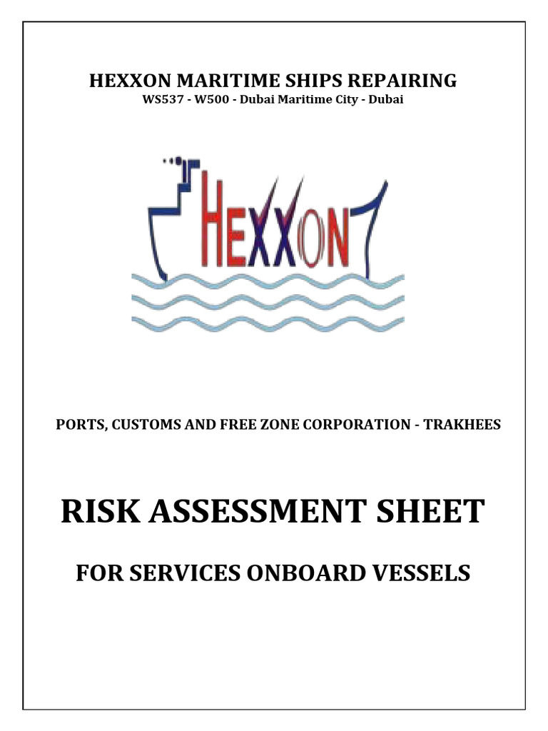 Risk Assessment Sheet - HMSR | PDF | Housekeeping | Personal Protective ...