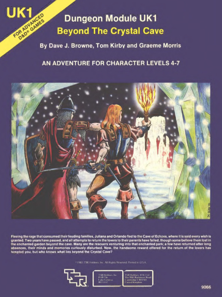 Adventure UK1 Beyond The Crystal Cave - Text | PDF | Tsr, Inc ...