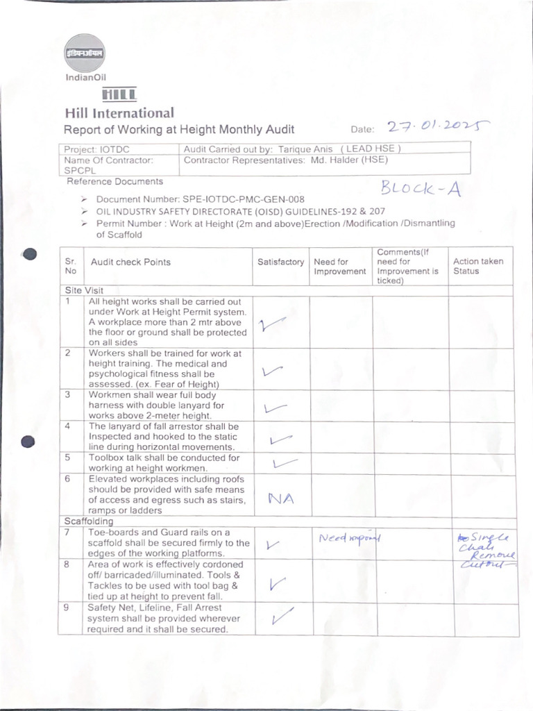 Work at Height Audit | PDF