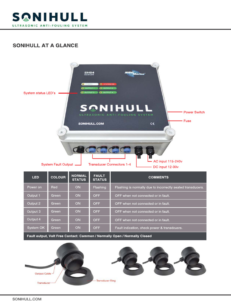 Sonihull 4 Ultrasonic Control Specs | PDF | Alternating Current | Mains ...