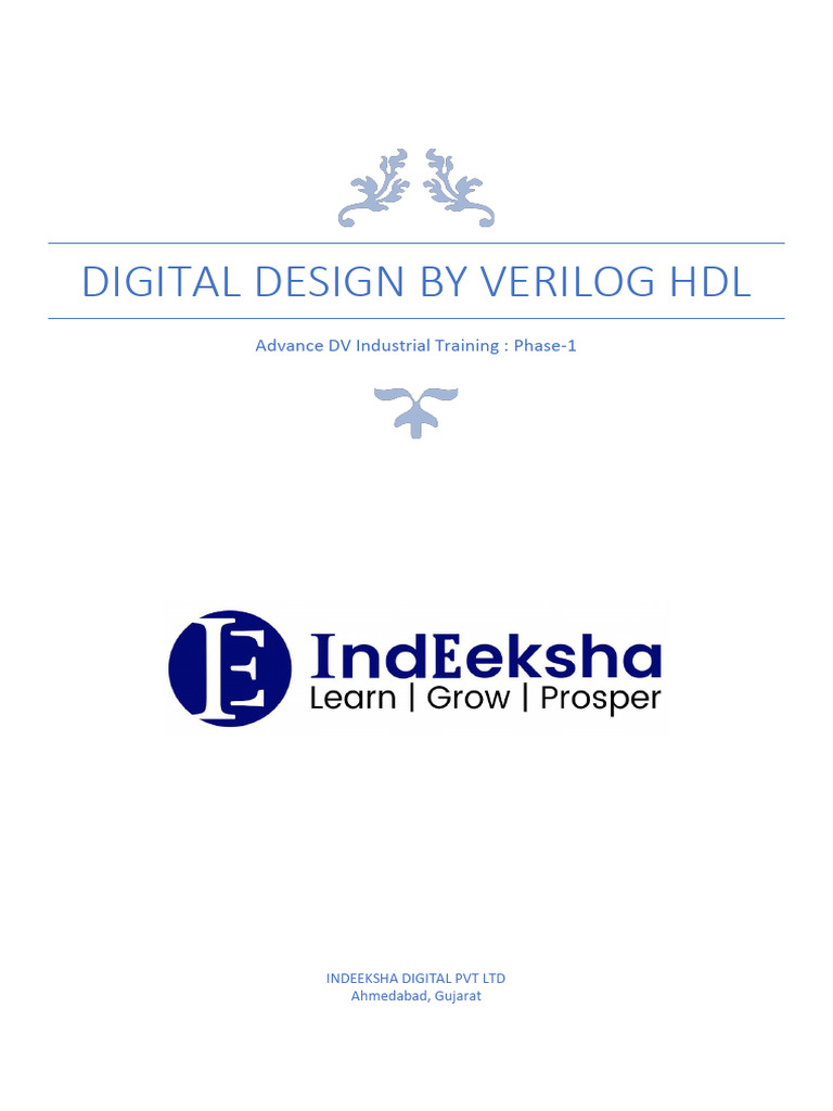 Digital Design by Verilog HDL Summer Internship | PDF | Hardware Description Language | Field ...