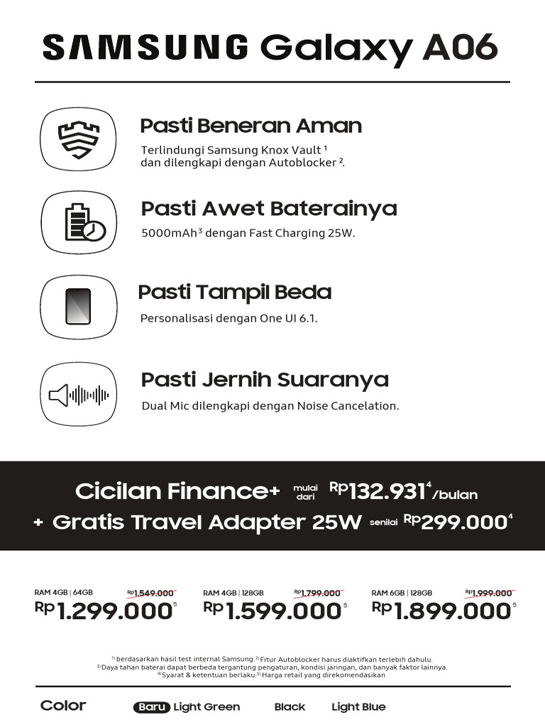 Spec Card - A06 - New Color - Updated | PDF