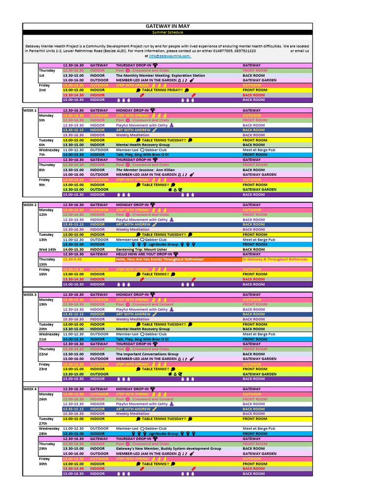 Gateway Schedule May 2025 | PDF