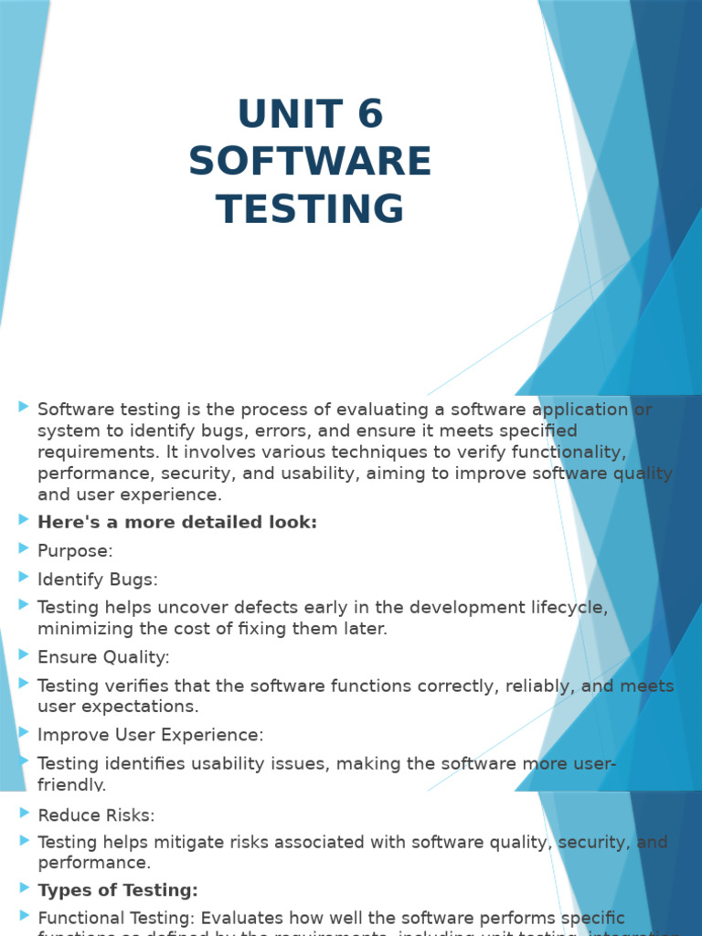 Unit 6 Software Engg | PDF | Software Testing | Unit Testing