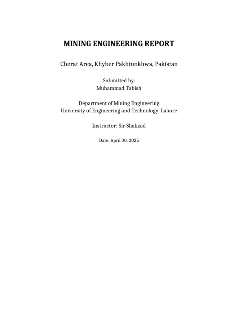 Cherat Report Upto Stratigraphy Tabish | PDF | Geology | Limestone