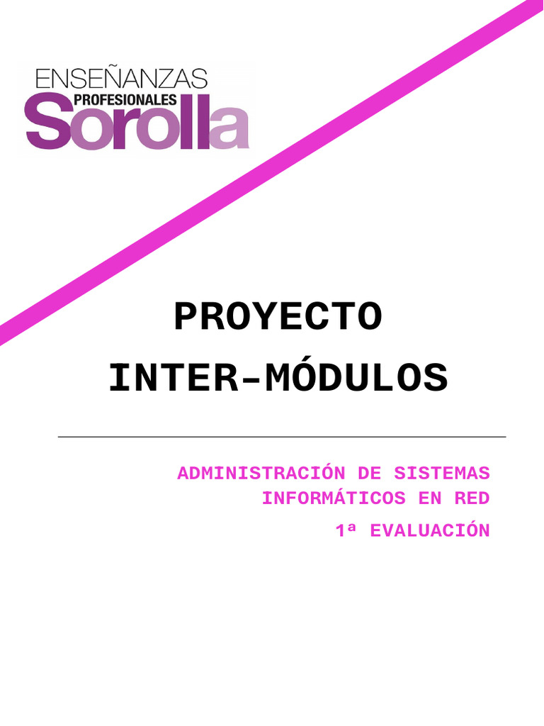 1º - Asir - Proyecto Intermódulos - 1 Evaluación | PDF