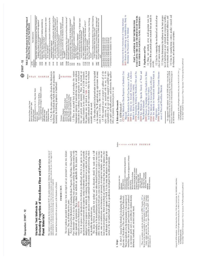 Qdoc - Tips - Astm d1037 12 Evaluating Properties of Wood Base F | PDF